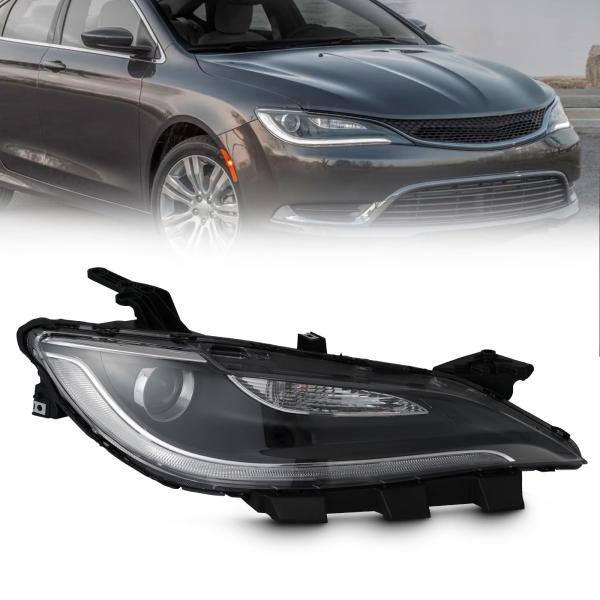 商品名:  KARPAL Halogen Headlight Fit for 2015-2017 Chrysler 200 LX Replace 68284785AA CH2503260, Right Passenger Sideブランド:...