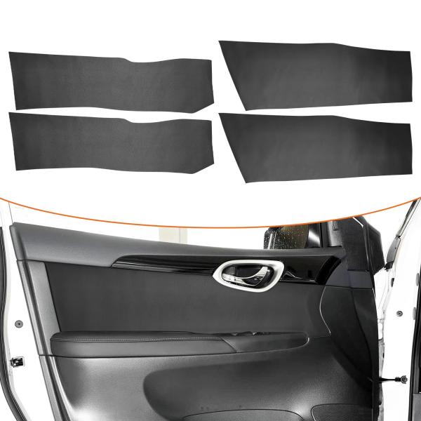 商品名: RUIANTE ドアパネルカバートリム 交換用 4個 Sentra 第8世代 2013-2019 カーインテリアアクセサリー (ブラック) RUIANTE 4pcs Door Panel Cover Trim Replacemen...