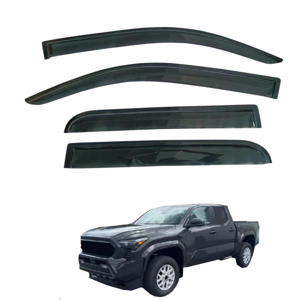 商品名:  Gldifa Tape On Window Visor Compatible with Toyota Tacoma Crew Cab 2024 2025 Wind Deflector Rain Guards Outside Mo...
