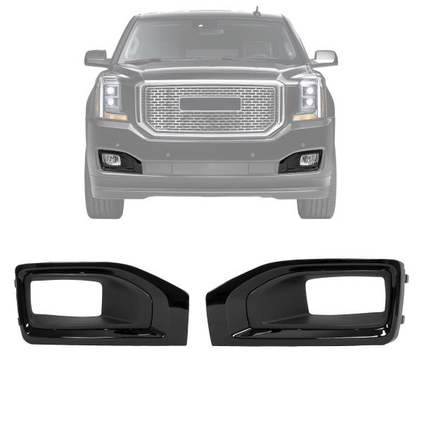 商品名:  HECASA Fog Light Bezels Pair Compatible with 2015-2020 GMC Yukon/Yukon XL Fog Lamp Cover Trim Plastic (PP+ABS) Glo...