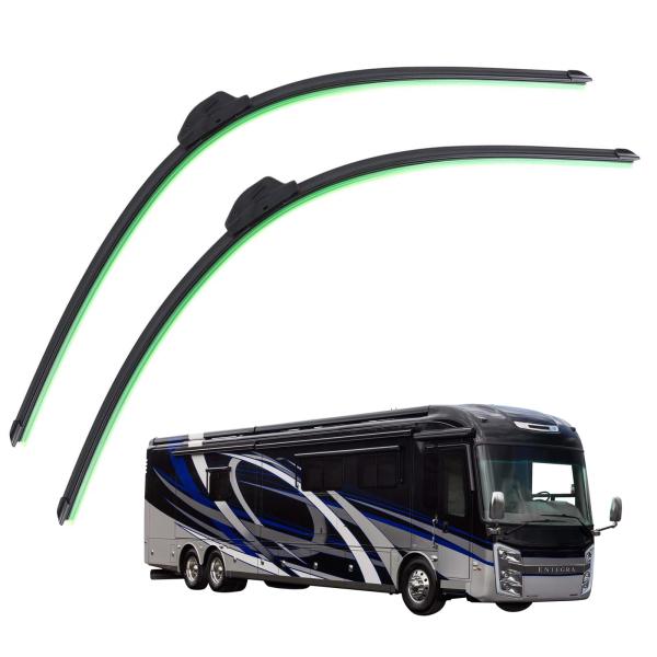 商品名:  RV 32" + 32" Class-A OEM Heavy Duty Replacement All-Weather Steel Windshield Wipers for J/U Hook Arms 2-Packsブランド:...