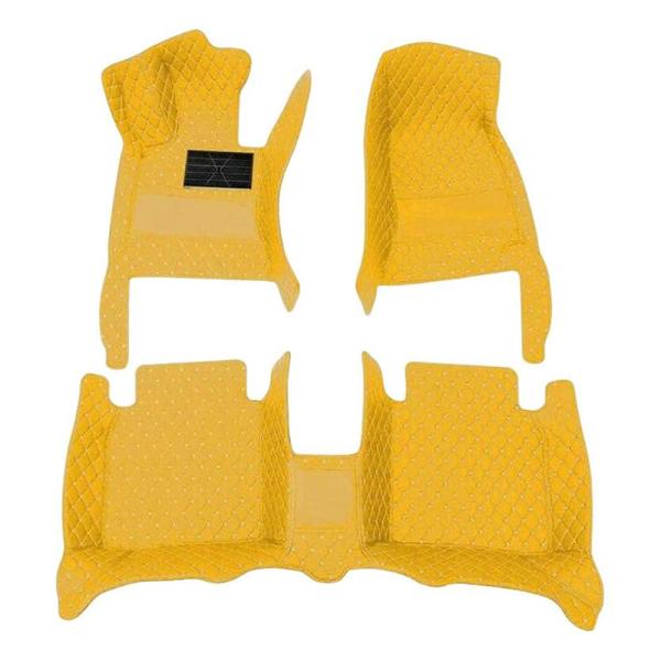 商品名:  Car Floor Mats for Maserati Quattroporte (RearWD) 2013-2019,Leather Cargo Liners Double Row Design Floor Liners Al...