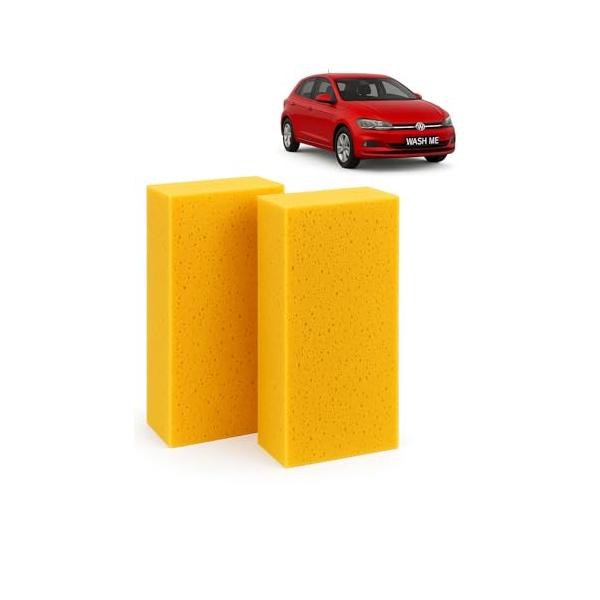 商品名: 洗車スポンジ 2個パック - 大型スポンジ 極厚 多目的クリーニング用 車の洗浄、機器の清掃、ボートの掃除に最適 長方形 2-Pack Car Wash Sponges - Large Sponges, Extra Thick f...