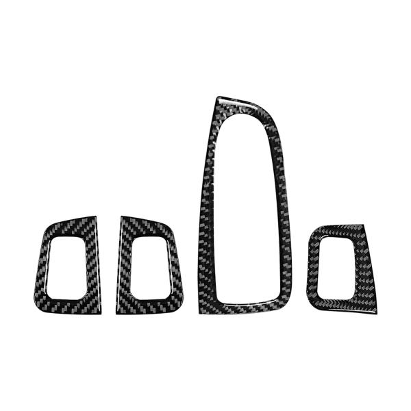 商品名: YAMUDA リアルソフトカーボンファイバー4ドアレイズドウィンドウパネル4パックカバーキットメルセデスベンツCクラスGLC2016-2022ブラックインテリアトリムに対応 YAMUDA Compatible with Real ...