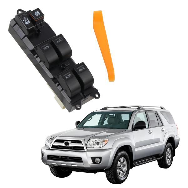 商品名: トヨタ4Runner 4dr 2003-2009 メイン運転席側マスターウィンドウスイッチ 自動アップ/ダウンLEDイルミネーション付きハイフライング(オレンジライト) HIGH FLYING for Toyota 4Runner...