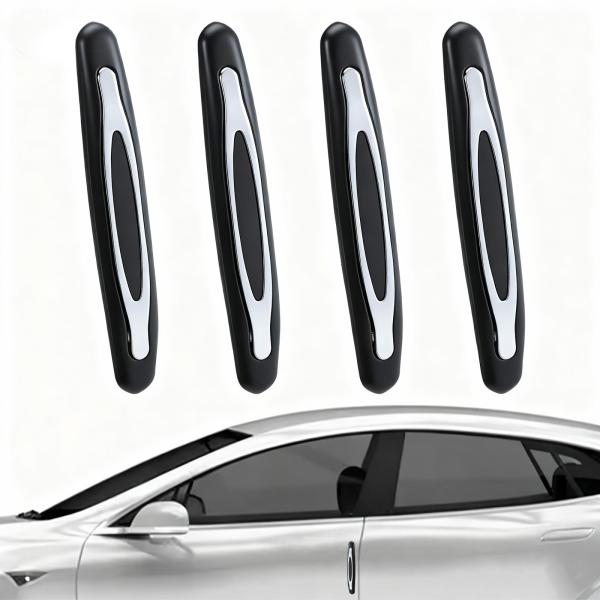 商品名: Zyghjort 4個 車のドアエッジガード、傷防止カーサイドドアプロテクター 車のドアバンパーガード 自己粘着カープロテクターストリップ 自動車ボディストリップ ショックアブソーバー用外装アクセサリー (ブラック) Zyghjo...