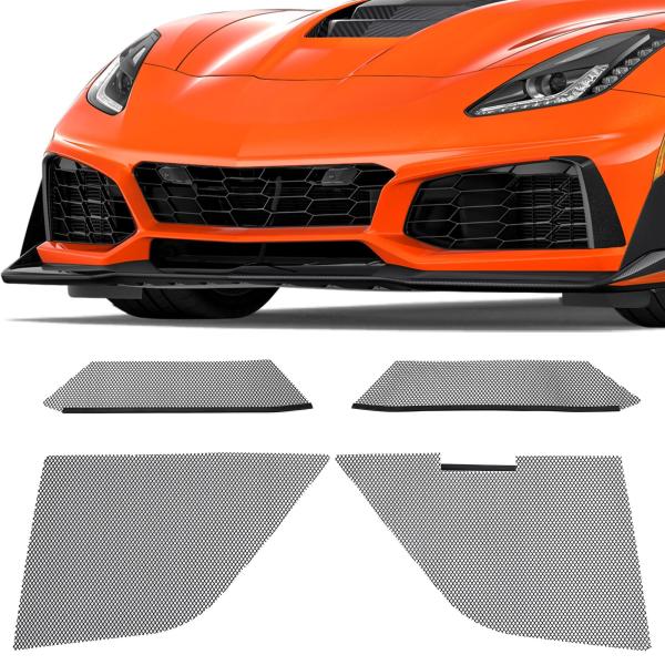 商品名:  HECASA Front Grille Mesh Compatible with 2020-2024 Chevrolet Corvette C8 Set Inner Outer Bumper Guard Cover Honeyc...