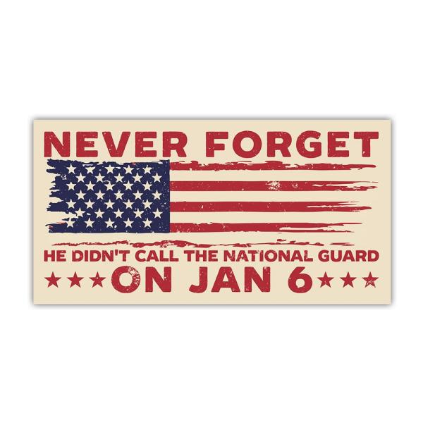 商品名:  ULTRAVUTT [7.5"x3.75"] Never Forget HE Didn't Call The National Guard ON JAN 6 Bumper Sticker No Kings Bumper Stic...