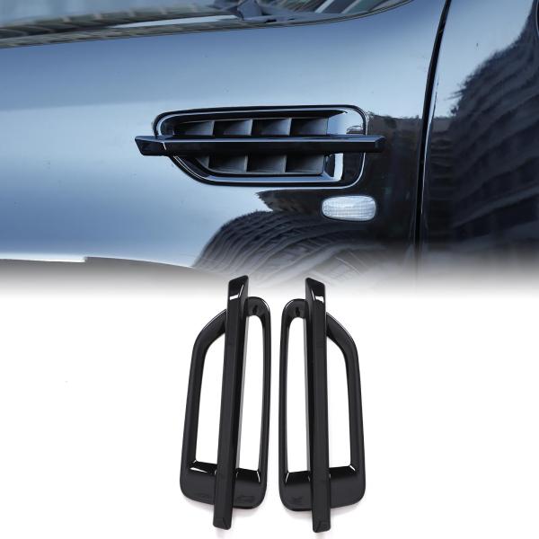 商品名: 車のフロントフェンダーサイドベントガーニッシュトリム キャデラックエスカレード2007-2014、エアフローインテークホールグリルスポイラーオートエクステリアアクセサリー(光沢ブラック) Car Front Fender Side...