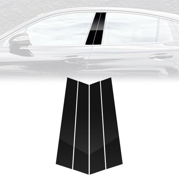 商品名:  x xotic tech Glossy Black Pillar Post Side Door Window Cover Trim Anti-Scratch Pre-Cut Molding Set Compatible with...