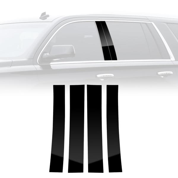 商品名:  x xotic tech Glossy Black Pillar Post Side Door Window Cover Trim Anti-Scratch Pre-Cut Molding Set Compatible with...