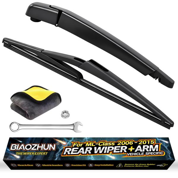 商品名: リアワイパーアームブレードアセンブリ、メルセデスベンツMLクラス2006-2015(ML350、ML320、ML450)、GLE 2016-2019(GLE350、GLE43)用交換|バックワイパーブレードアーム、ナット、キャップ...