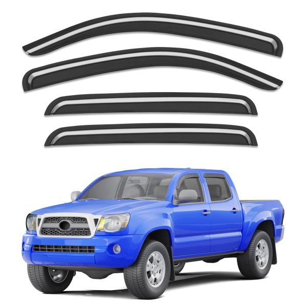 商品名:  Breejoy Tape-on Rain Guards Fit for Truck Toyota Tacoma 2005-2015 Double Cab, Window Rain Guards Visors Vent Visor...