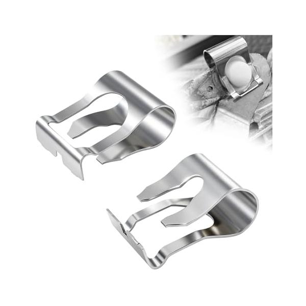 商品名: フロントガラスワイパーリンケージクリップステンレススチール2個、リンケージ落下を止めるためのフロントガラスワイパーアセンブリクリップ、ユニバーサルワイパーリンケージブッシング交換。 2PCS Windshield Wiper Li...