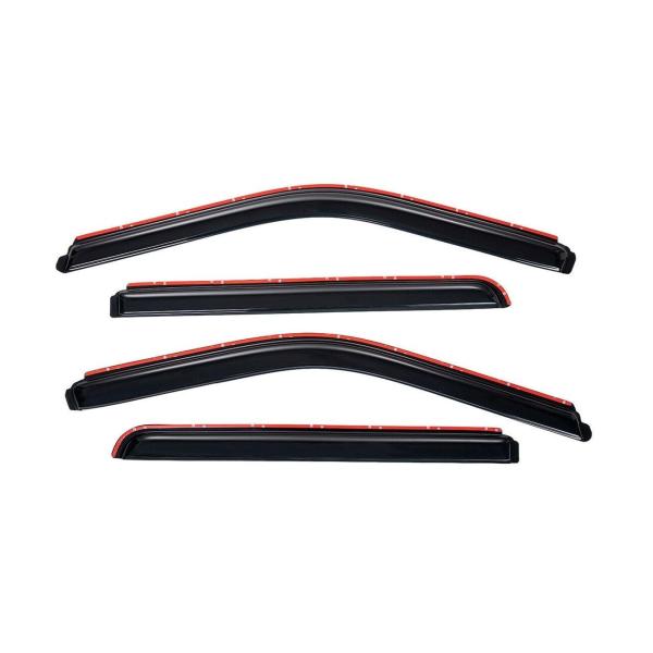 商品名:  EFCUCLP Window Visor 4pcs Sun Rain Wind Deflectors Door in Channel Mount Style Dark Smoke Tint for Ford for F150 2...