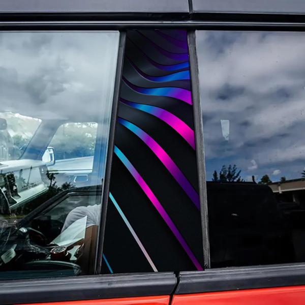 商品名:  Car B Pillar Sticker Decal Car Door Stickers Vinyl Car Body Side Decals,Butterflies Flower Hand Abstract Phoenix G...