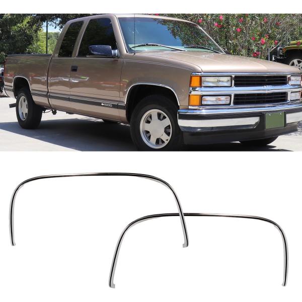 リアフェンダーモールディングトリム クローム 1988-1999 シボレー C/K1500 1988-2000 C2500 15546459、GM1790106、15546460、GM1791105 リア左右用適合車種：1988〜1998年...