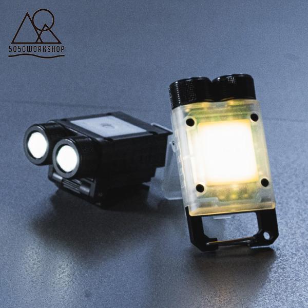 ▼MICROLightの進化。さらに様々なシーンで活用しやすく5050WORKSHOPのMICROLight DUALは、軽量でコンパクトな手のひらサイズのパワフルなフラッシュライト＆ランタンです。4段階の明るさ調節が可能で、暗い場所でも快...