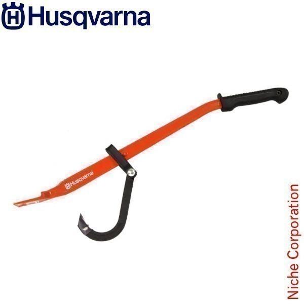 かかり木処理の木廻し用フック付きのブレイキングバー。小径木用。鍛造を施しており耐久性があります。ハンドル部分には樹脂製のグリップ付きで、しっかり握ることができます。■仕様[全長 cm] 76[質量 kg] 1.65[ ハスクバーナ Husq...