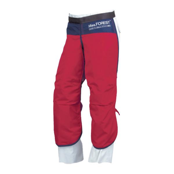 ▼Miss FOREST”はチェンソーの接触によるケガを軽減する ため、ヨーロッパの安全性基準EN381-5のクラス1(20m /秒)規格に適合した安全設計です。チェンソーが接触した際に、防護衣の内部に組み込まれた特殊繊維が内側から引き出さ...