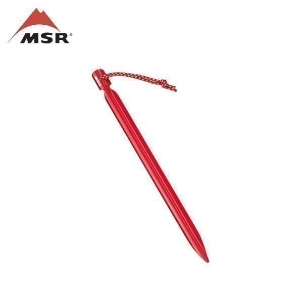 Y字型デザインのMSR定番のステイクです。7000シリーズアルミニウムは軽量かつ丈夫です。旧モデルに比べ10％以上の軽量化を実現しました。[サイズ] 19cm[重量] 13g[材質] アルミニウム[生産国] Made in Korea[ ア...