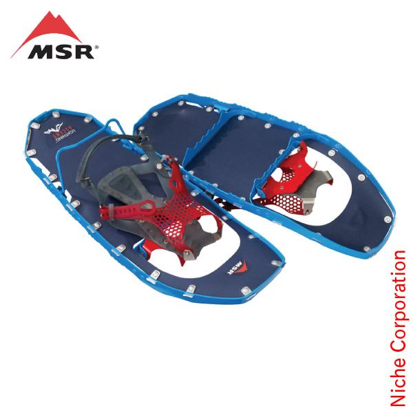 あらゆる地形に対応するMSRスノーシューのフラッグシップシリーズです。外周を取り囲む板状の360°トラクションフレームと2本のクロスメンバーが優れたグリップ力と剛性を発揮し、丈夫でしなやかなデッキが地形に追従。急斜面の登りやスノーシューが苦...