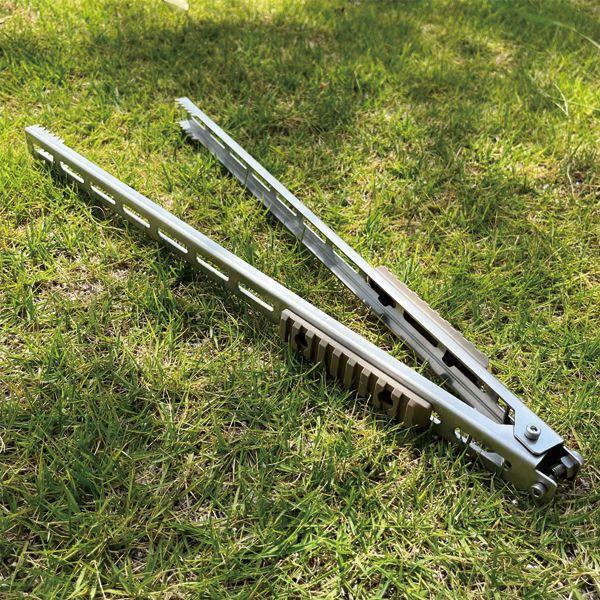 ▼ちょっと前に廃盤にしてしまった野良ばさみ剛、のリニューアル＆バージョンアップ版です。M-LOK対応スリット装備により20mmレール取り付け可能。ちなみにレールはグリップも兼ねています。そしてコヨーテカラーとブラックカラーのレール、それぞれ...