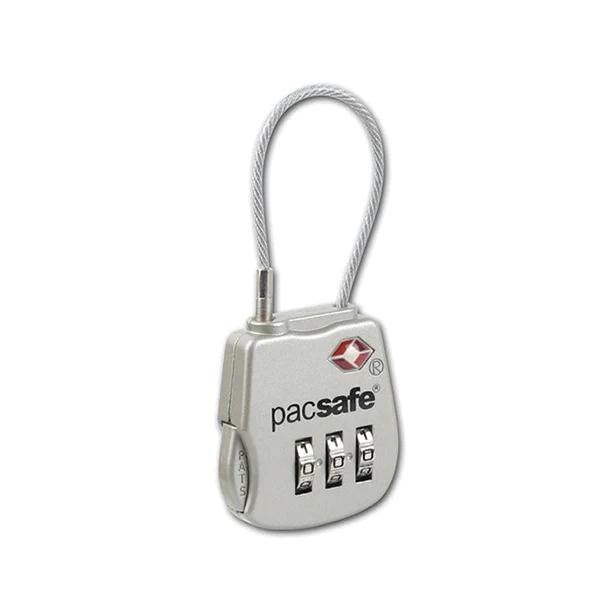 ▼pacsafe パックセーフ プロセーフ800はアメリカ運輸保安局認定(TSA)の3ダイヤル式ケーブルロック(番号変更可能)です。頑丈なステンレススチールケーブルタイプです。 ■仕様【カラー】シルバー【サイズ】35mm幅ラゲッジロック、ケ...