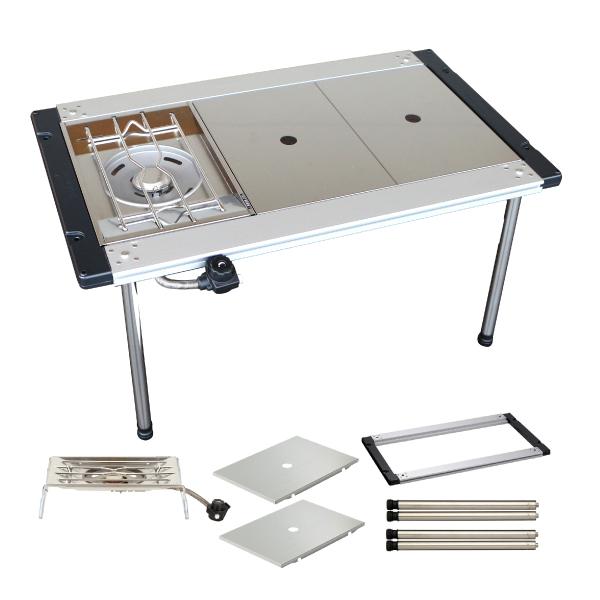 ▼▼▼セット内容▼▼▼スノーピークIGT アイアングリルテーブル フレーム(CK-149)×1スノーピーク フラットバーナー(GS-450R)×1スノーピーク ステンレストレー１ユニット(CK-085)×2スノーピークIGT アイアングリル...