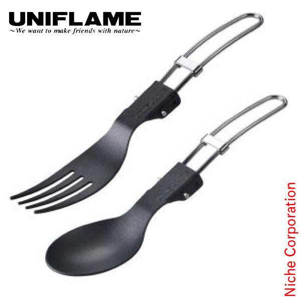 ▼ユニフレーム FDスプーンTi フッ素 (667989)とユニフレーム FDフォークTi フッ素 (667996)のセット●ユニフレーム FDスプーンTi フッ素 (667989)・チタン製だから超軽量で頑丈！・折りたためてコンパクトに収...