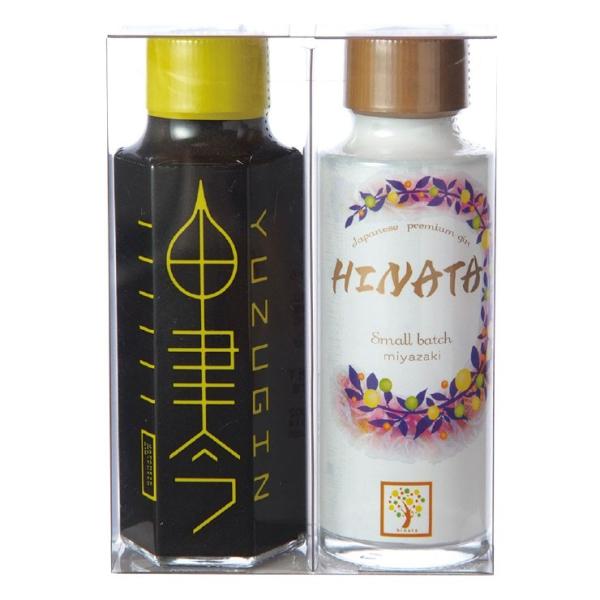 【発売日：2019年09月01日】▽油津吟度数：47度 容量：90ml原材料：ジュニパーベリー、柚子、山椒、生姜、きゅうり、ヘベス、日向夏、コリアンダーシード、グローブ▽HINATA度数：47度 容量：90ml原材料：【メインボタニカル】ジ...