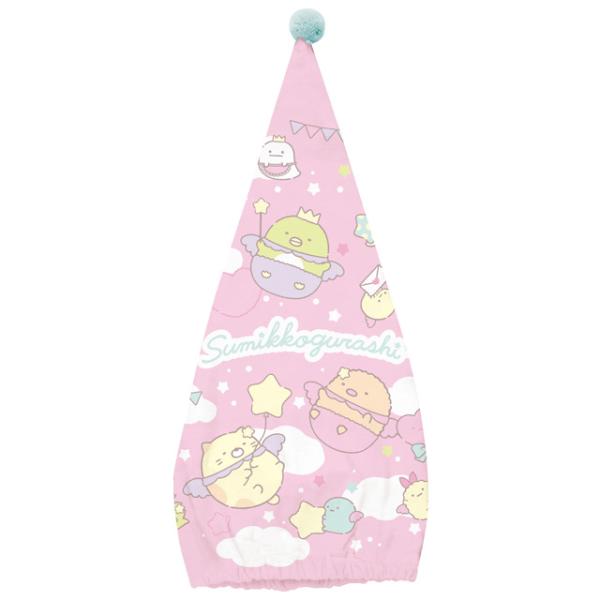 (C)san-xサンエックスの大人気キャラクター「すみっコぐらし」のキャップタオルです☆お風呂やプールの後にとっても便利！濡れた髪をまとめて包むよ♪穴から手が入れられるのでロングヘアーもまとめやすい！保育園・幼稚園・学校などのプールの授業や...
