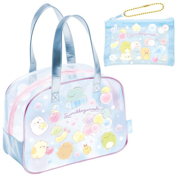 ★メール便不可商品★※メール便を選択された場合は宅配便に変更（送料も変更）して発送します(C)san-xサンエックスの大人気キャラクター「すみっコぐらし」のプールバッグです☆着替えもペットボトルもしっかり入る実用的サイズのボストンパックタイ...