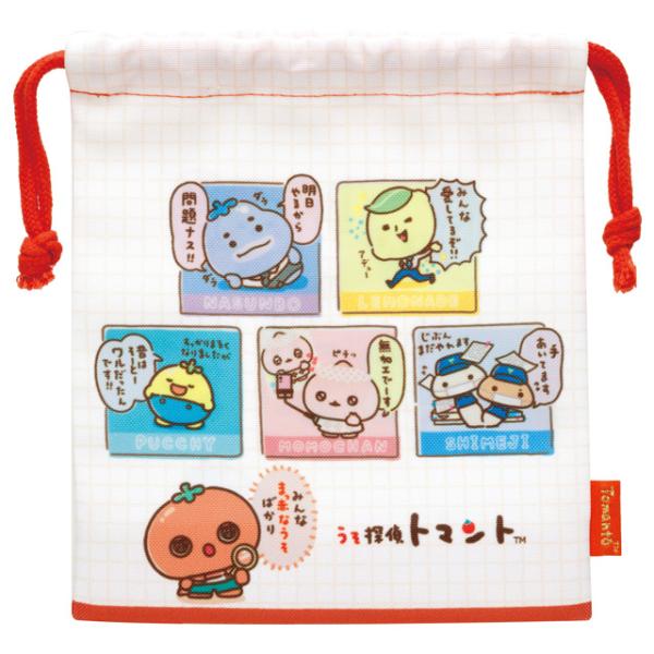 (C)san-xうそ探偵トマントサンエックスの大人気キャラクター「うそ探偵トマント」のマチ付巾着です☆巾着は保育園・幼稚園・学校などでの必需品☆コップ袋や小物入れにピッタリです！その他に、メイク・コスメ・ネイルグッズなどを入れるポーチとして...