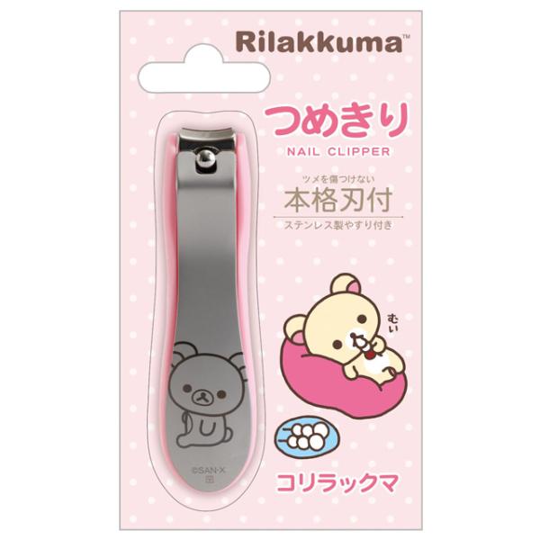 (C)san-xサンエックスの大人気キャラクター「リラックマ」のつめきりです☆とってもかわいいデザインの爪切り！裏にはヤスリが付いています。プレゼントにも喜ばれそうなキャラクターグッズです♪セットサイズ：約H120×W70mm本体サイズ：約...