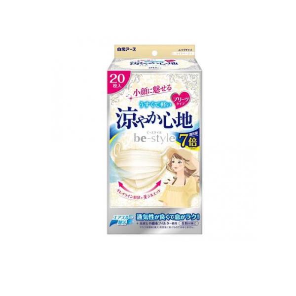 訳アリ品です。細かな傷、汚れありますのでご了承ください。パッケージ変更の可能性ありますので画像違う可能性ありますのでご了承ください。白元アース ビースタイル プリーツタイプ 涼やか心地 ライトベージュ 20枚入 不織布フィルター