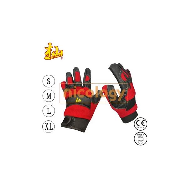 ●商品名●チェンソー防護用　グローブ　KM1509501-PL==========================サイズ： S/M/L/XL■重量約150g。扱いやすく軽量なPU革を使用し、長時間の作業でも動かしやすい設計。■手首部分は面フ...