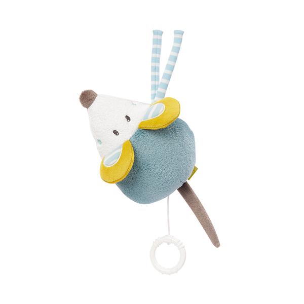 お尻のリングを引っ張るとオルゴールの音色が流れます。背中の紐をくくって、赤ちゃんの近くに吊るすとモビールのようにもなります。フェーン社はドイツに本社を構える1949年から続く歴史ある会社です。柔らかでモダンなデザインのぬいぐるみ達を生み出す...