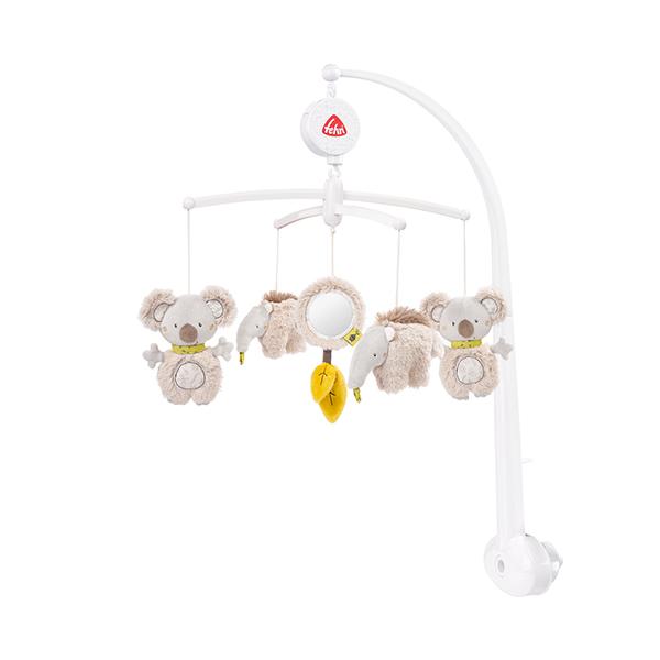 上部の回転体にゼンマイ仕掛けのオルゴールが付いています。赤ちゃんの目の焦点が合う位置に取り付けてあげましょう。フェーン社はドイツに本社を構える1949年から続く歴史ある会社です。柔らかでモダンなデザインのぬいぐるみ達を生み出す会社です。欧風...