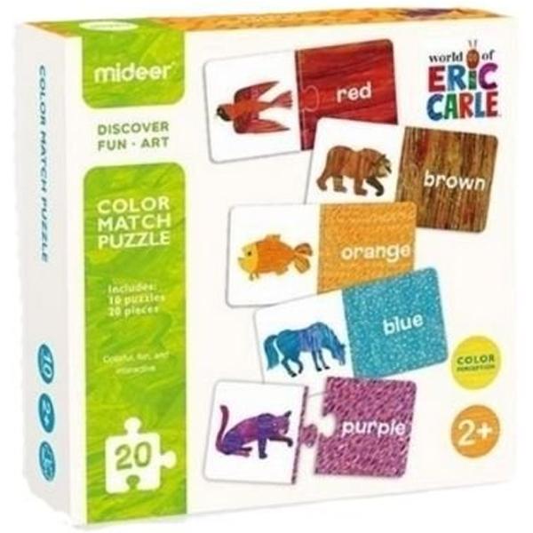 「はらぺこあおむし」で世界的に愛されている、エリックカールのパズルです。パッと目を引く鮮やかな色彩と、BrownBearなどでおなじみの個性的なイラストが、お部屋の雰囲気を明るくしてくれます。