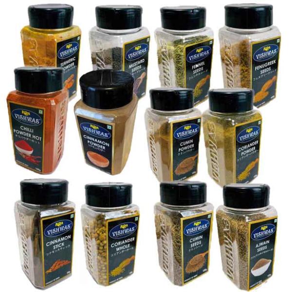 シナモンパウダー cinnamon powder 50g / アジョワンシード ajwain seed 100g / シナモンスティック cinnamon stick 25g / コリアンダーパウダー coriander powder 10...