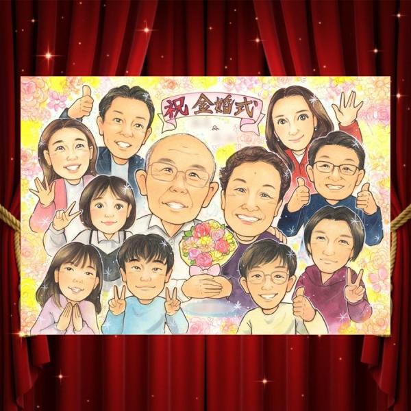 ・下描き満足保証・納期厳守・人気の似顔絵作家ずっと飾れる満足度の高い似顔絵をお届けします【ご利用の多いシーン】お祝い プレゼント 贈り物 ギフト 贈呈用 還暦 古希 喜寿 傘寿 米寿 卒寿 白寿 百寿 長寿 結婚記念日 金婚式 結婚50周年...