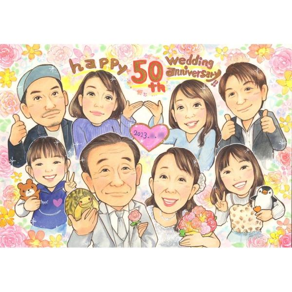 ・下描き満足保証・納期厳守・人気の似顔絵作家ずっと飾れる満足度の高い似顔絵をお届けします【ご利用の多いシーン】お祝い プレゼント 贈り物 ギフト 贈呈用 還暦 古希 喜寿 傘寿 米寿 卒寿 白寿 百寿 長寿 結婚記念日 金婚式 結婚50周年...