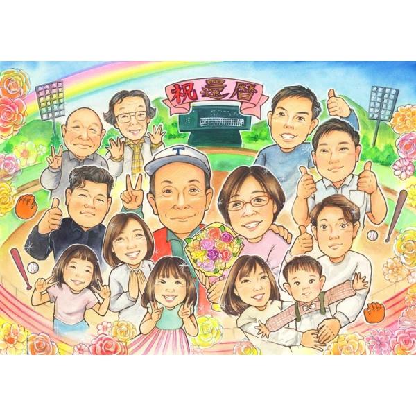 ・下描き満足保証・納期厳守・人気の似顔絵作家ずっと飾れる満足度の高い似顔絵をお届けします【ご利用の多いシーン】お祝い プレゼント 贈り物 ギフト 贈呈用 還暦 古希 喜寿 傘寿 米寿 卒寿 白寿 百寿 長寿 結婚記念日 金婚式 結婚50周年...