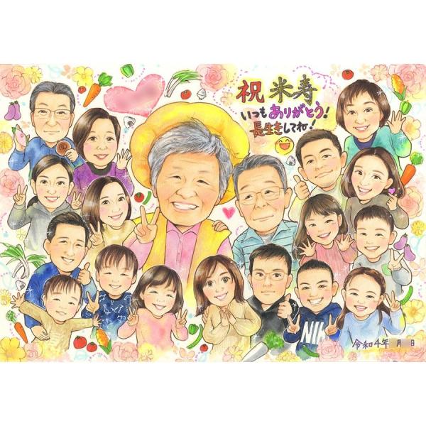 ・下描き満足保証・納期厳守・人気の似顔絵作家ずっと飾れる満足度の高い似顔絵をお届けします【ご利用の多いシーン】お祝い プレゼント 贈り物 ギフト 贈呈用 還暦 古希 喜寿 傘寿 米寿 卒寿 白寿 百寿 長寿 結婚記念日 金婚式 結婚50周年...