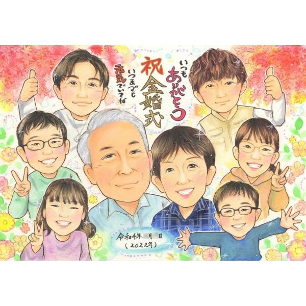 ・下描き満足保証・納期厳守・人気の似顔絵作家ずっと飾れる満足度の高い似顔絵をお届けします【ご利用の多いシーン】お祝い プレゼント 贈り物 ギフト 贈呈用 還暦 古希 喜寿 傘寿 米寿 卒寿 白寿 百寿 長寿 結婚記念日 金婚式 結婚50周年...