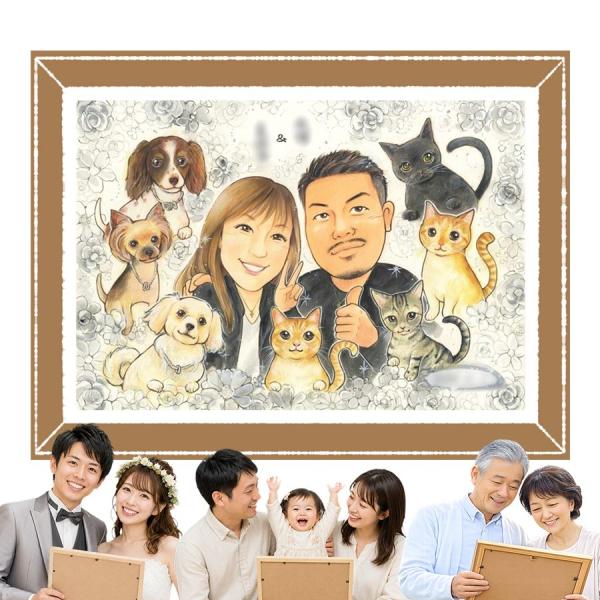 ・下描き満足保証・納期厳守・人気の似顔絵作家ずっと飾れる満足度の高い似顔絵をお届けします【ご利用の多いシーン】お祝い プレゼント 贈り物 ギフト 贈呈用 還暦 古希 喜寿 傘寿 米寿 卒寿 白寿 百寿 長寿 結婚記念日 金婚式 結婚50周年...