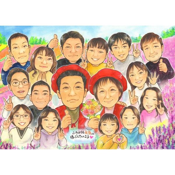 ・下描き満足保証・納期厳守・人気の似顔絵作家ずっと飾れる満足度の高い似顔絵をお届けします【ご利用の多いシーン】お祝い プレゼント 贈り物 ギフト 贈呈用 還暦 古希 喜寿 傘寿 米寿 卒寿 白寿 百寿 長寿 結婚記念日 金婚式 結婚50周年...