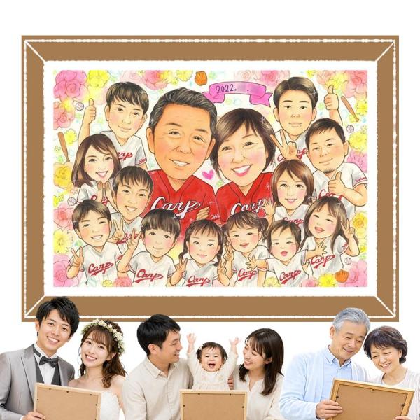 ・下描き満足保証・納期厳守・人気の似顔絵作家ずっと飾れる満足度の高い似顔絵をお届けします【ご利用の多いシーン】お祝い プレゼント 贈り物 ギフト 贈呈用 還暦 古希 喜寿 傘寿 米寿 卒寿 白寿 百寿 長寿 結婚記念日 金婚式 結婚50周年...