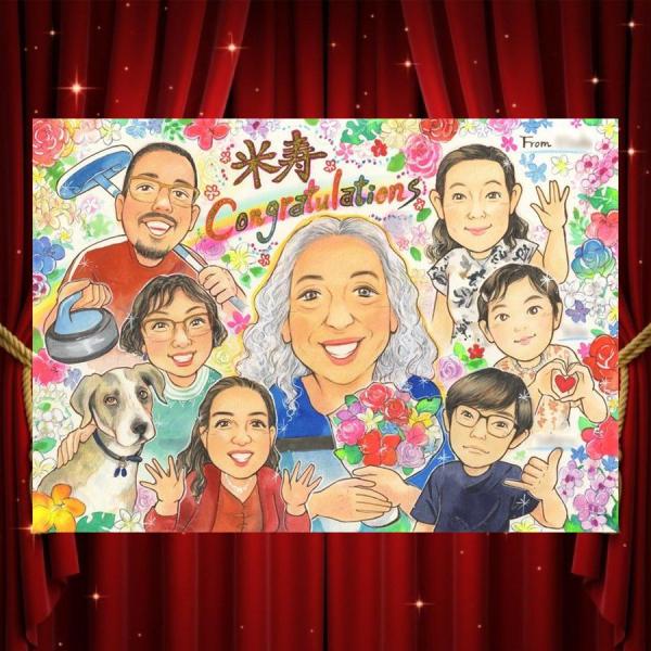 ・下描き満足保証・納期厳守・人気の似顔絵作家ずっと飾れる満足度の高い似顔絵をお届けします【ご利用の多いシーン】お祝い プレゼント 贈り物 ギフト 贈呈用 還暦 古希 喜寿 傘寿 米寿 卒寿 白寿 百寿 長寿 結婚記念日 金婚式 結婚50周年...